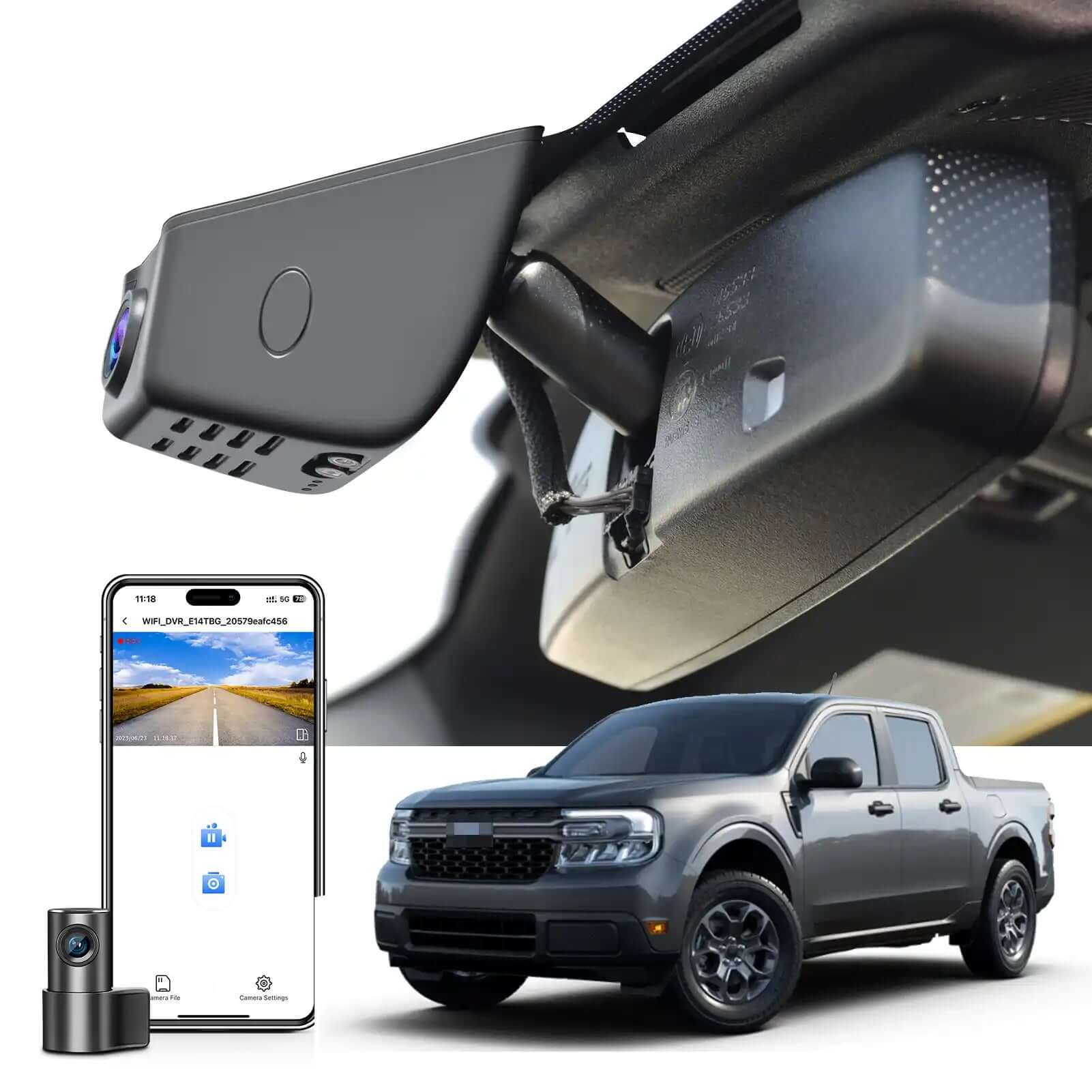 Mangoal Front 4K & Rear 1080P Dash Cam for Ford Maverick 2022-2024 ...
