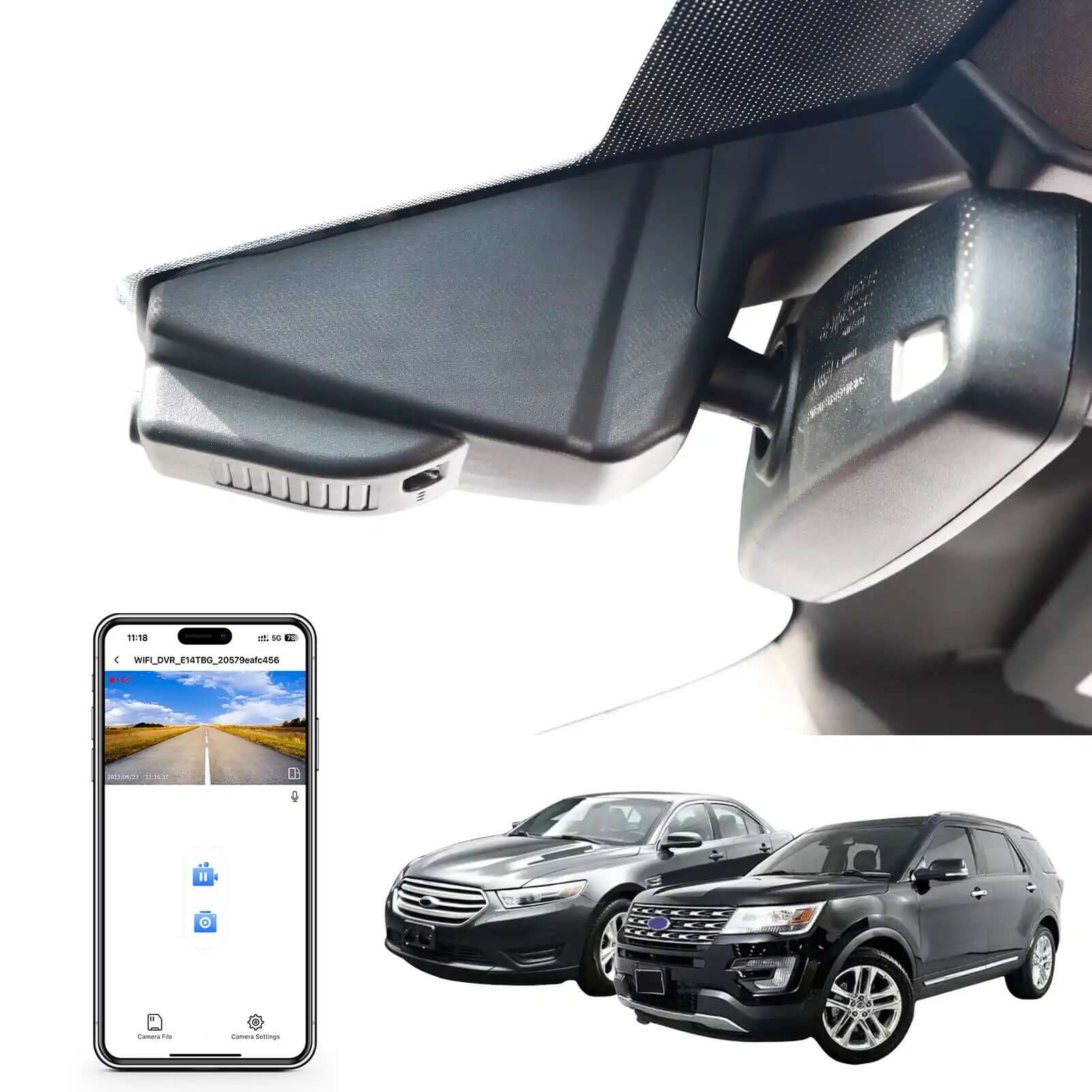Mangoal 4K Dash Cam for Ford Explorer U502 2013-2019 &Taurus 2013-2019 ...