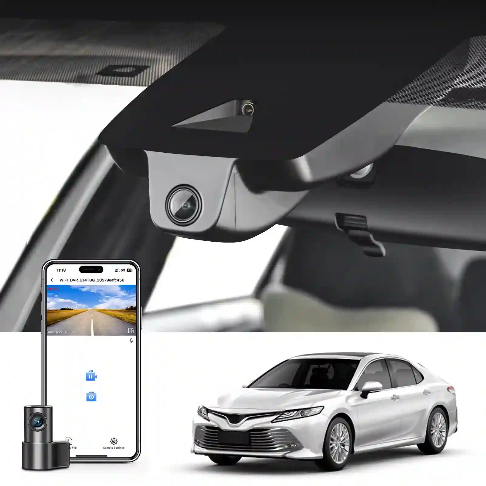 Mangoal 4K & Rear 1080P Dash Cam for Toyota Camry Gen8 XV70 2021-2024 ...